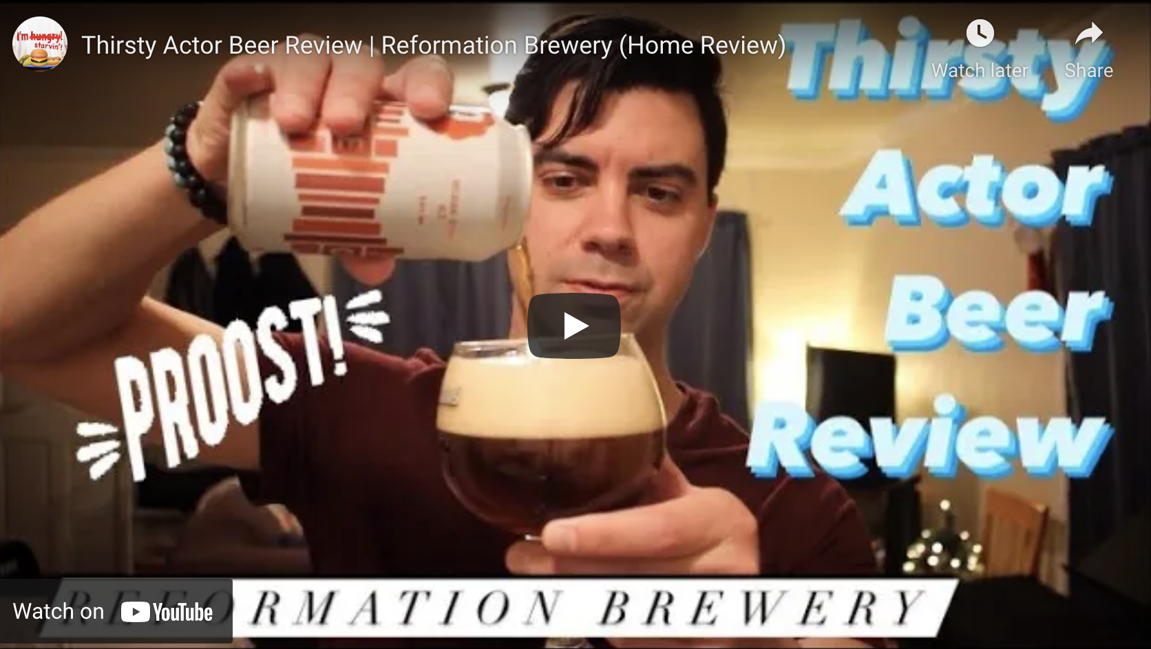 Thirsty Actor Beer Review - Reformation Brewery